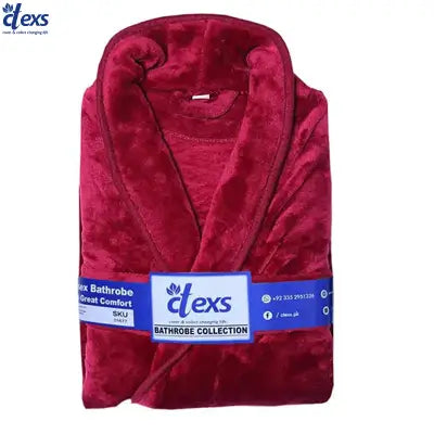 Soft Velvet Bathrobe – Red