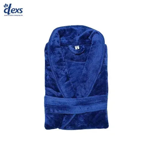 Soft Velvet Bathrobe – Blue