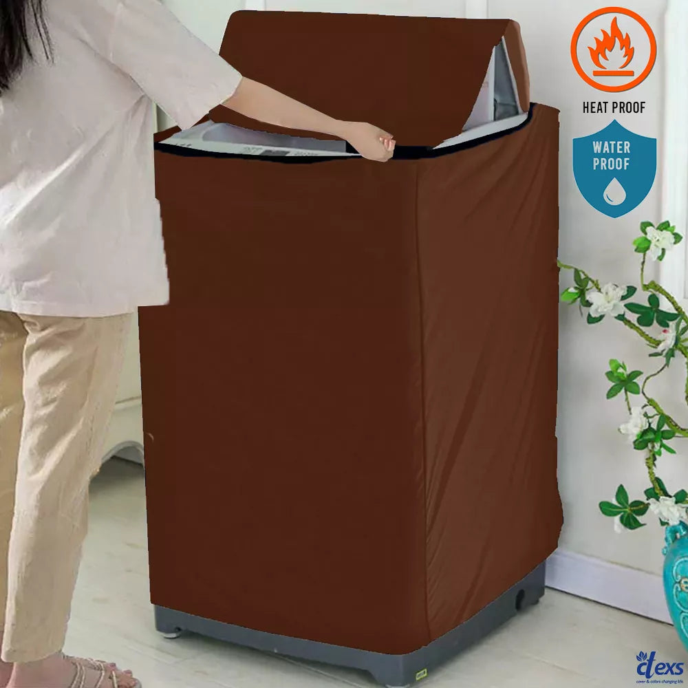 Waterproof Washing Machine Cover – Dark Brown